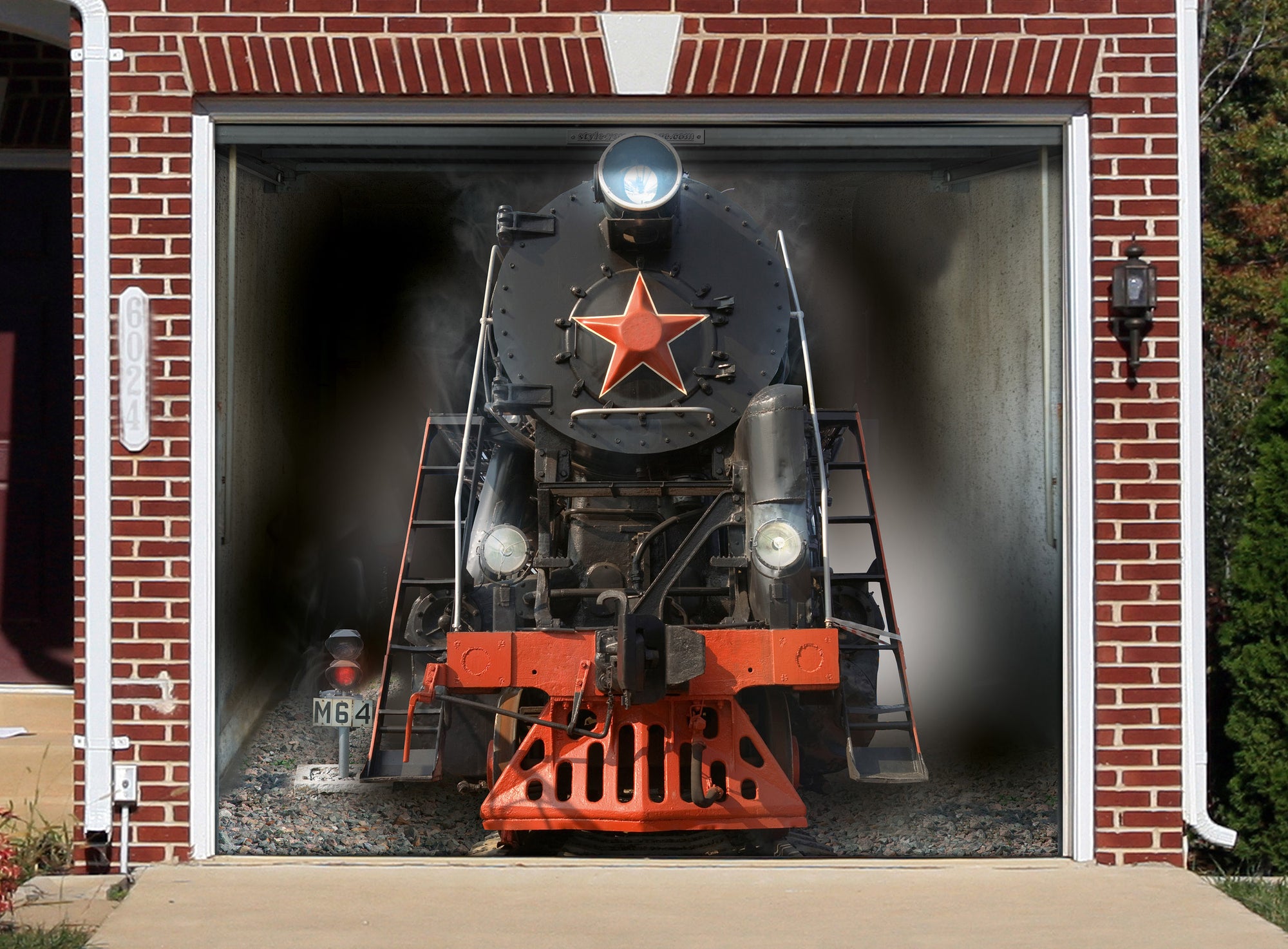 garage poster motif STEAM LOCOMOTIVE – StyleYourGarage