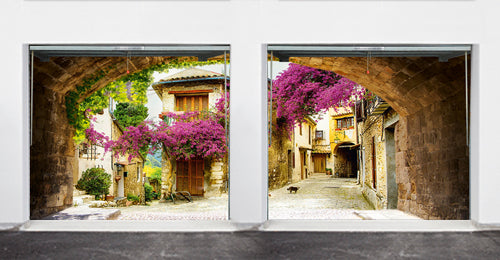 Garagenplane Motiv MEDITERRANER HINTERHOF – StyleYourGarage