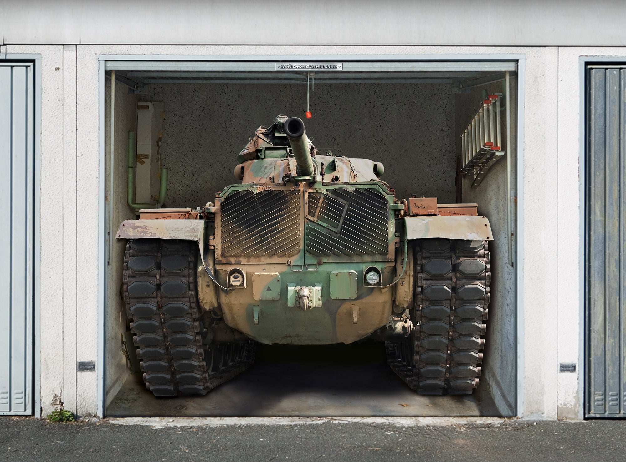garage poster motif MILITARY TANK – StyleYourGarage