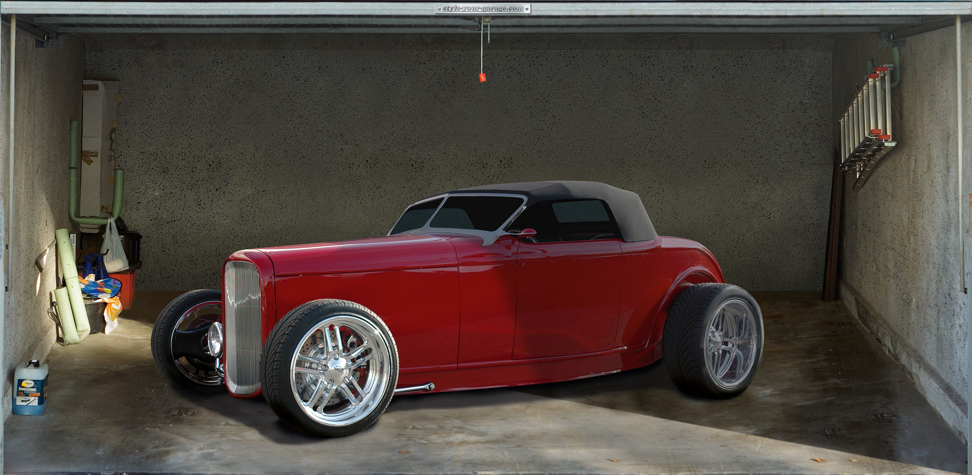 garage poster motif RED HOT ROD – StyleYourGarage